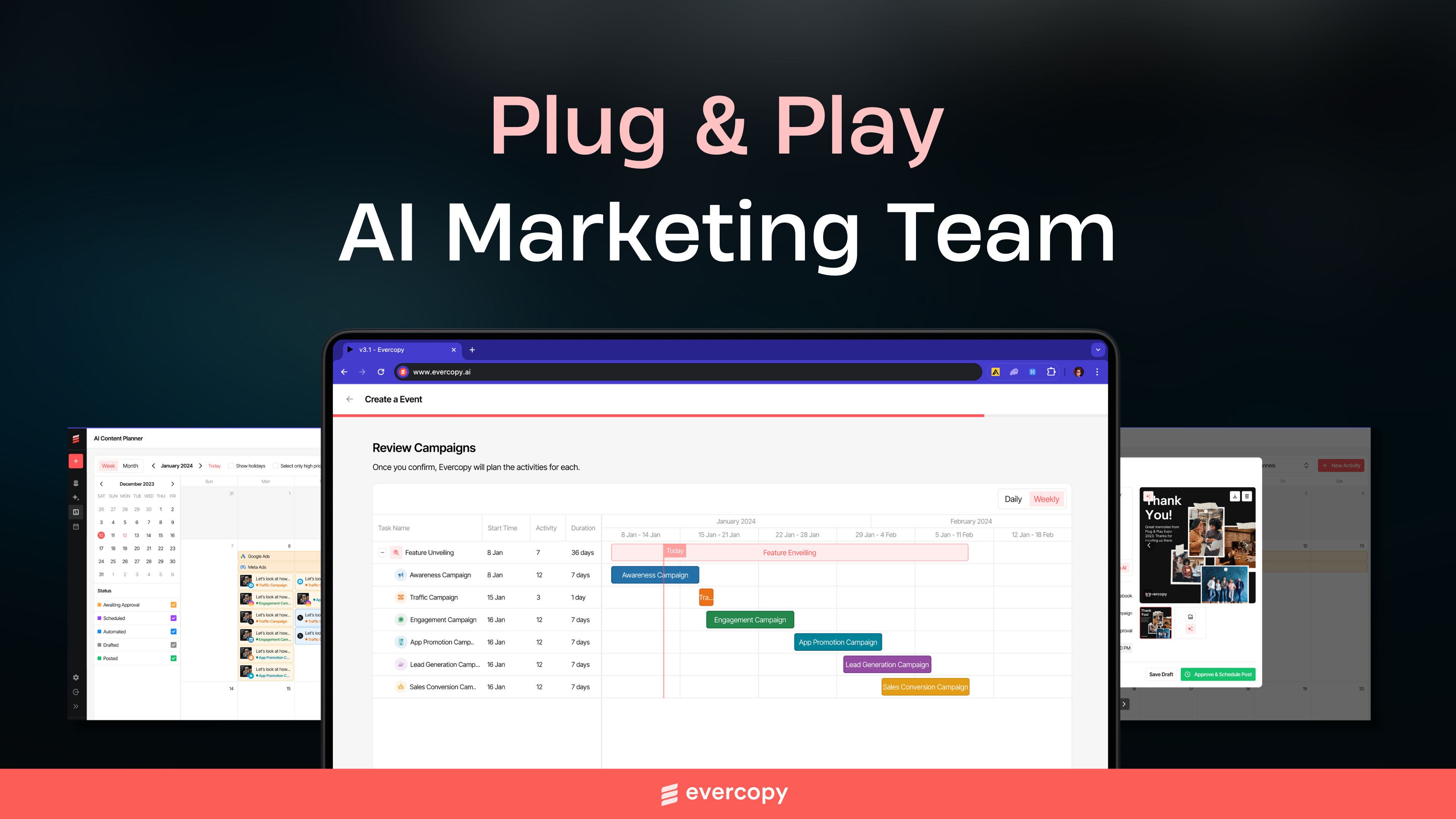 Evercopy - Plug & Play AI Marketing Team For Businesses